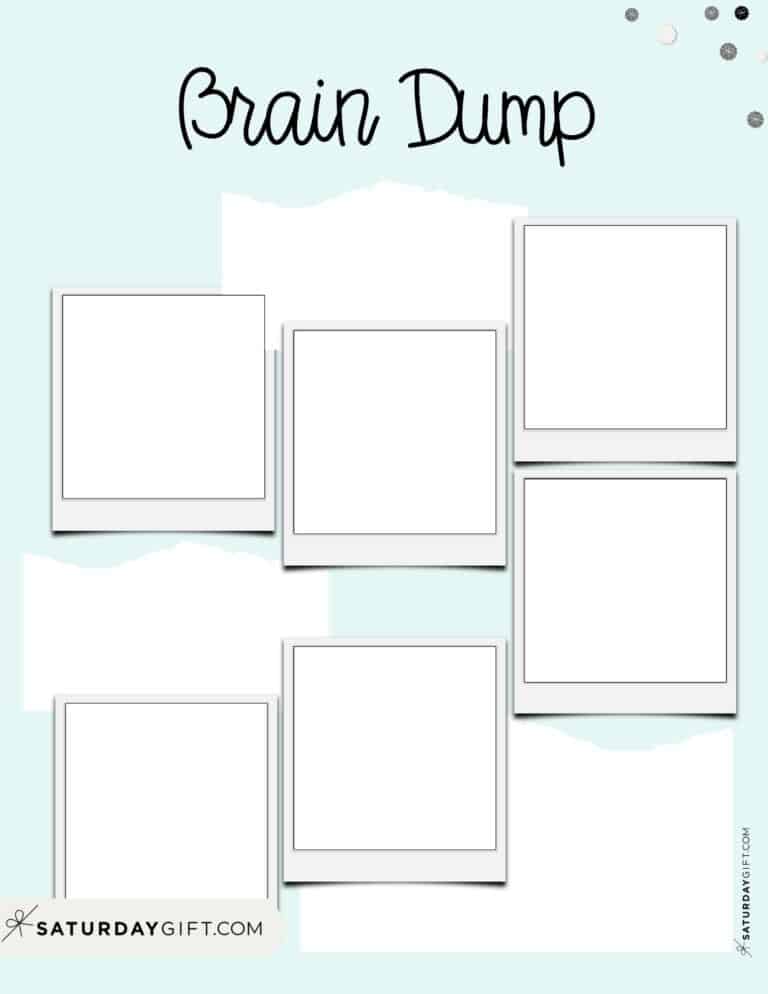 Brain Dump Worksheet - 23 Cute & Free Printables