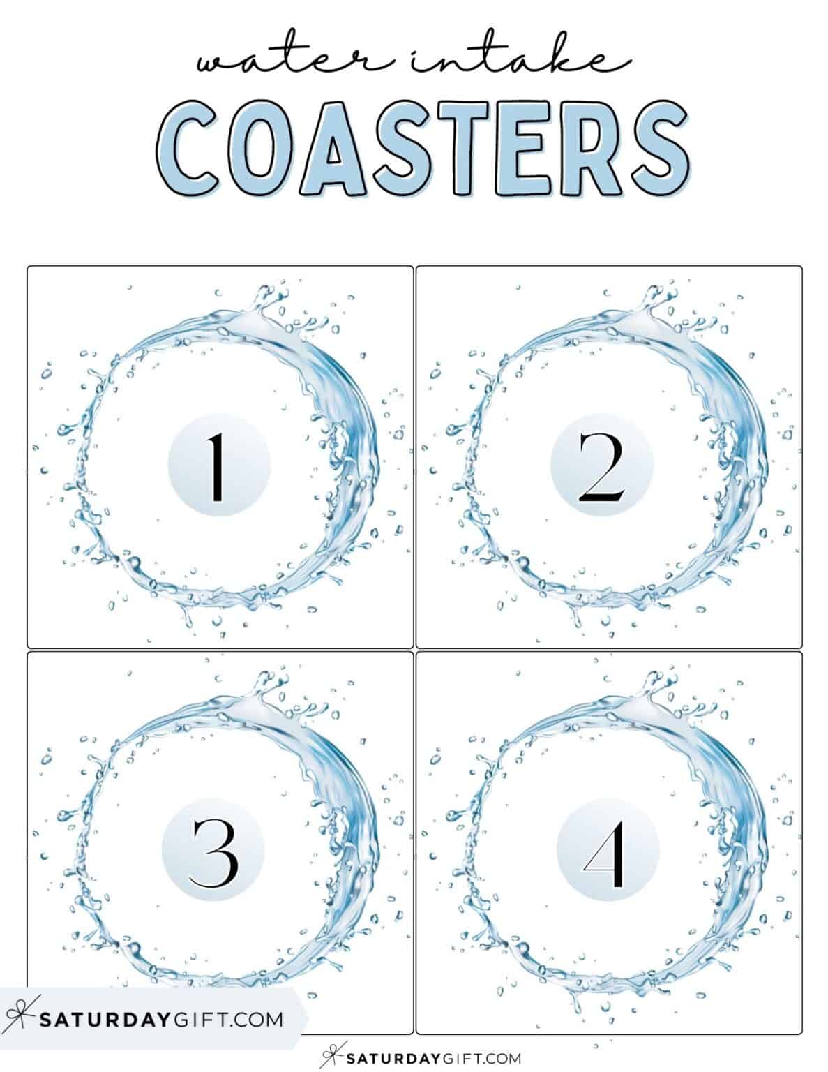 Cute Water Tracker Printable - Keep Track of Your Daily Water Intake