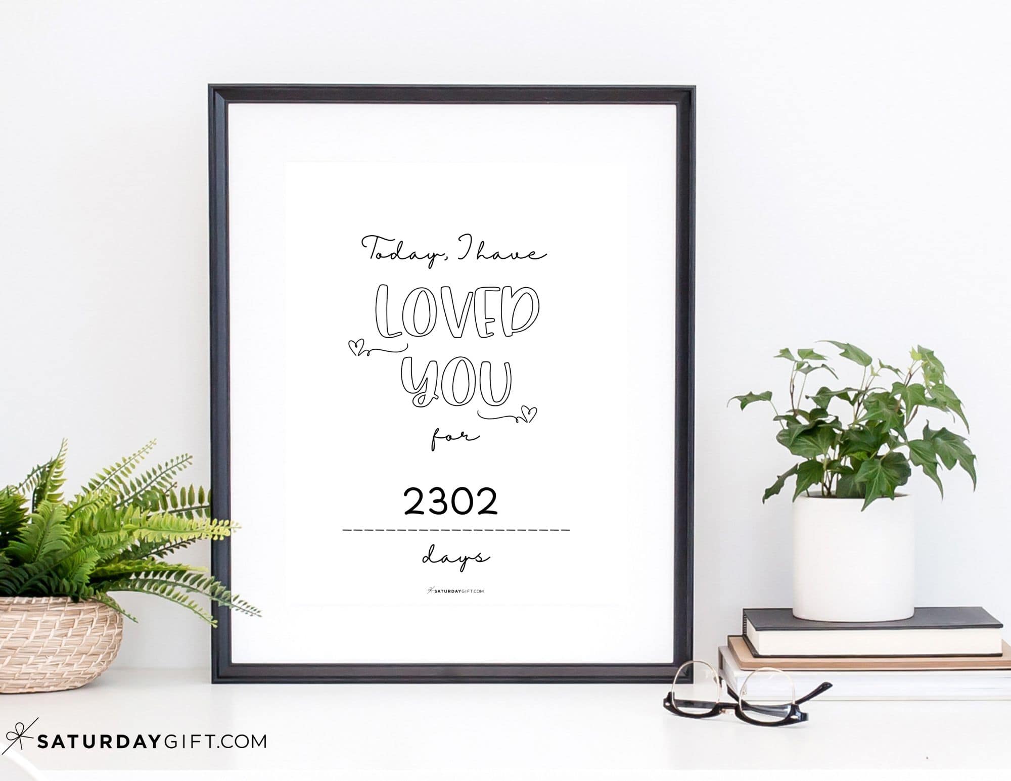 Today I Have Loved You for X Days - Free Printables & Folded Cards