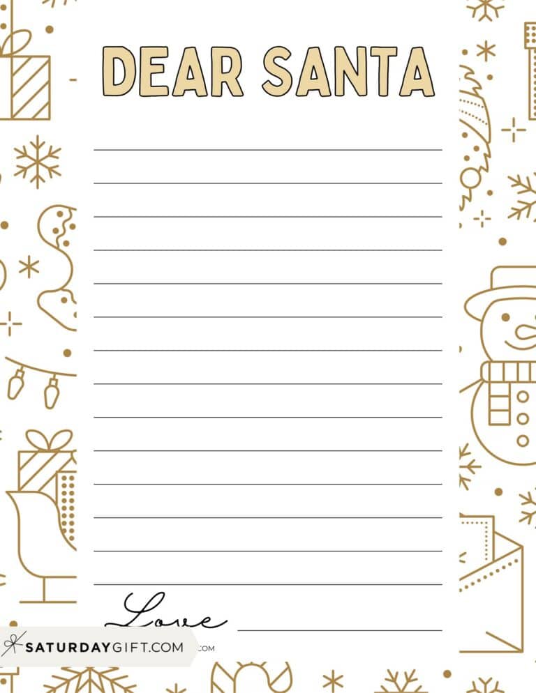 Christmas List Printables – 37 Free Cute & Simple Wish Lists
