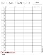 Income Tracker Printable - 19 Cute & Free Printable Templates