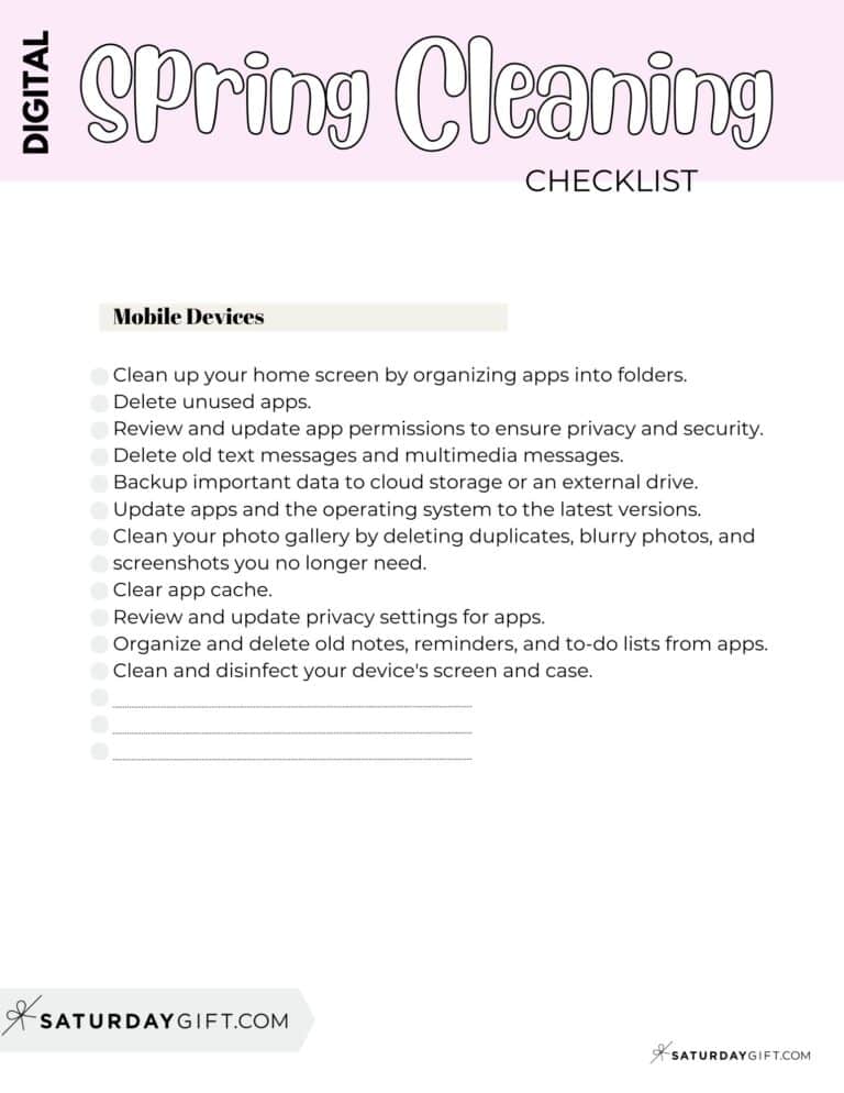 Digital Spring Cleaning Checklist: Clear Out Your Digital Clutter ...
