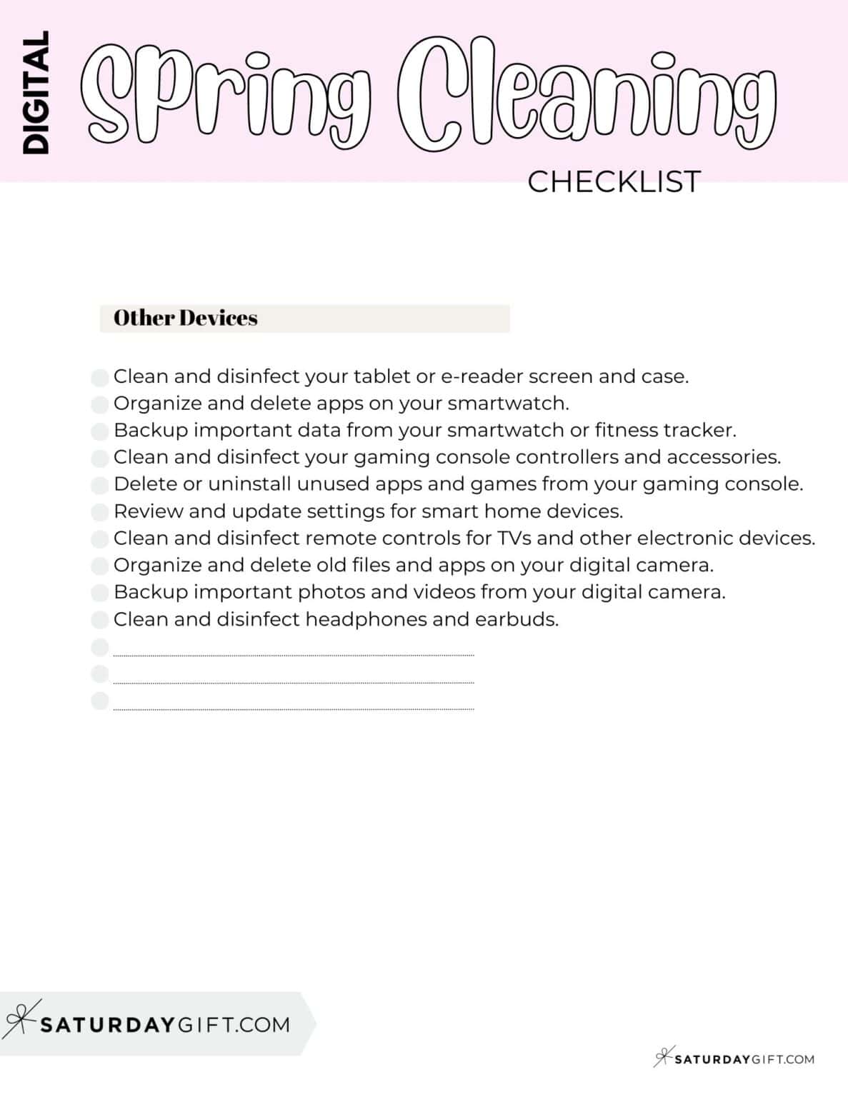 Digital Spring Cleaning Checklist: Clear Out Your Digital Clutter ...