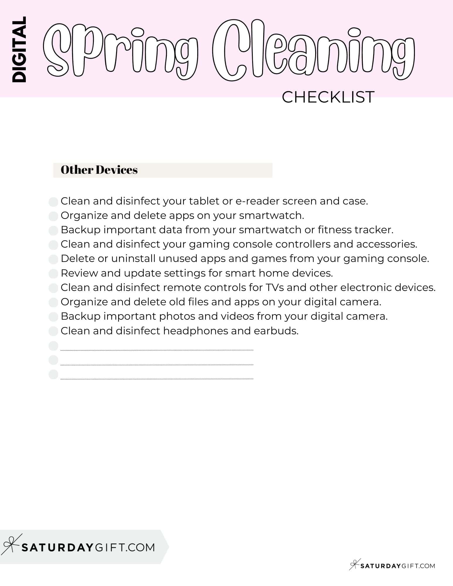 Digital Spring Cleaning Checklist: Clear Out Your Digital Clutter ...