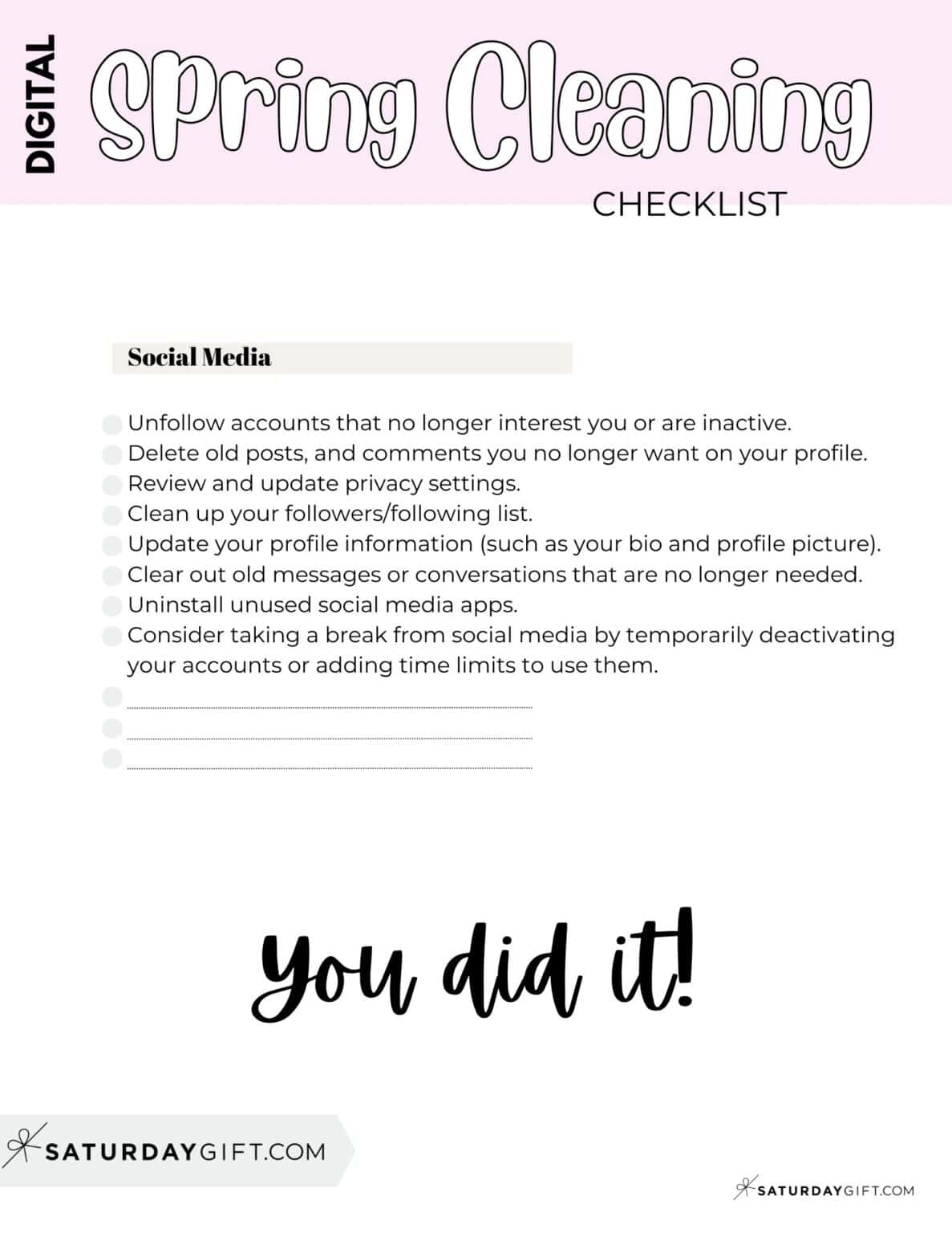 Digital Spring Cleaning Checklist: Clear Out Your Digital Clutter ...