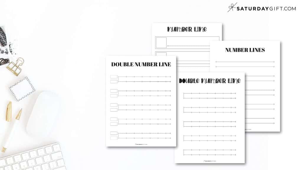 Double Number Line 4 Cute Free Printable Blank Worksheets