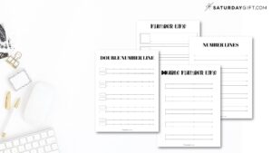 Double Number Line - 4 Cute & Free Printable Blank Worksheets
