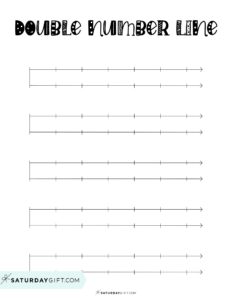 Double Number Line - 4 Cute & Free Printable Blank Worksheets