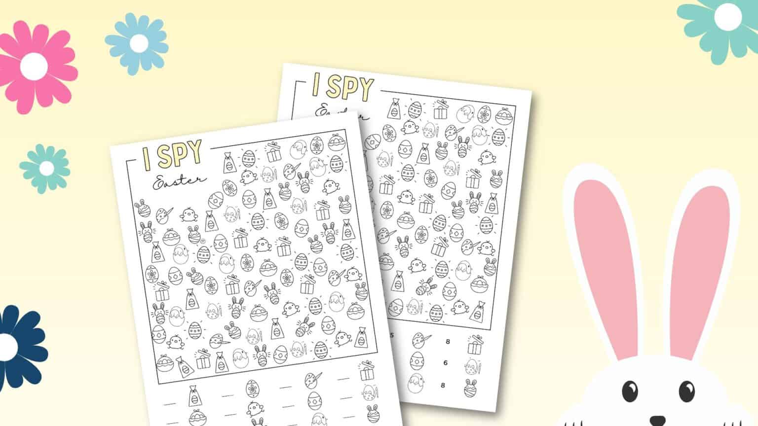 Easter I Spy printable - Cute & Free | SaturdayGift