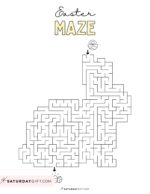 Easter Maze Printable - Cute & Free Templates | SaturdayGift