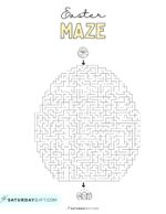 Easter Maze Printable - Cute & Free Templates | SaturdayGift