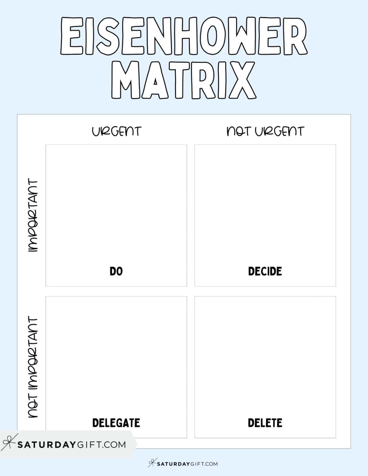 Eisenhower Matrix Templates — 26+ Free Printable Designs