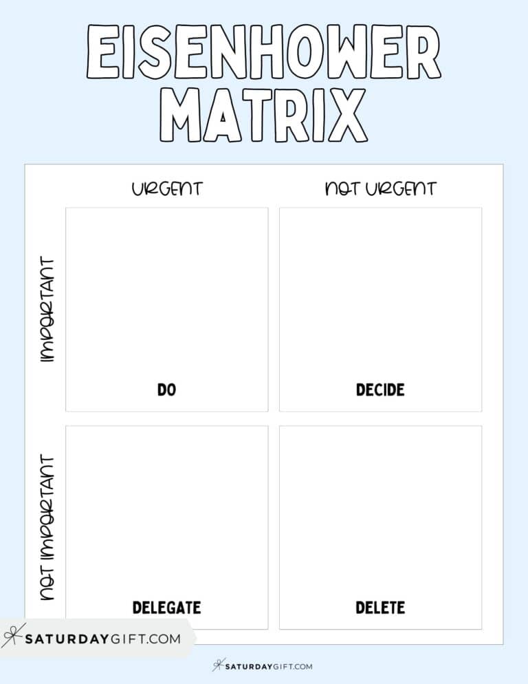 Eisenhower Matrix Templates — 26+ Free Printable Designs