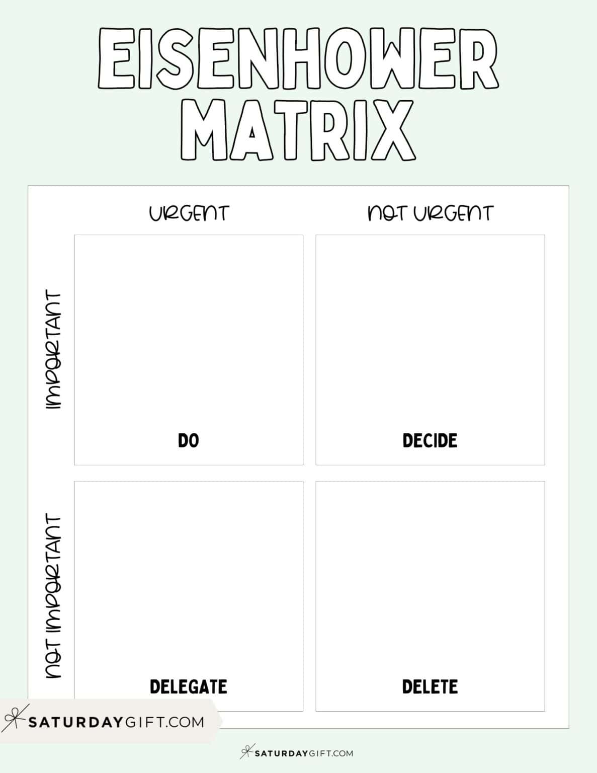 Eisenhower Matrix Templates — 26+ Free Printable Designs
