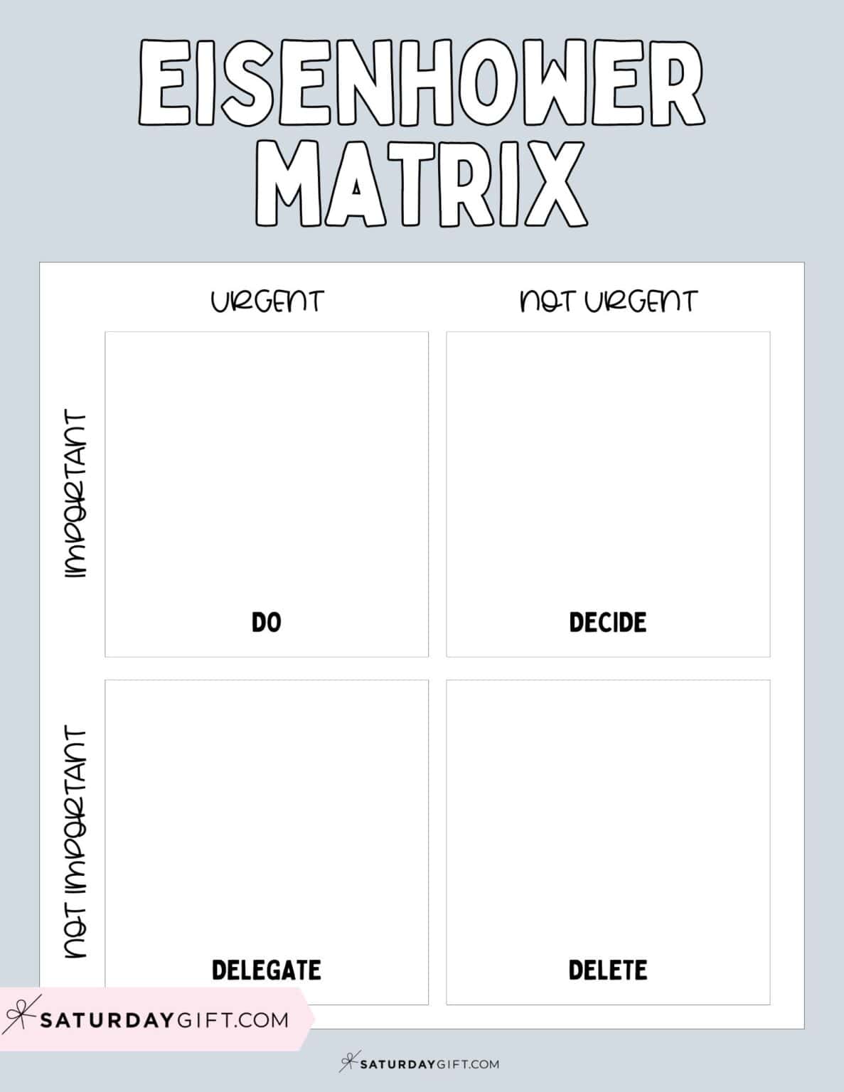 Eisenhower Matrix Templates — 26+ Free Printable Designs
