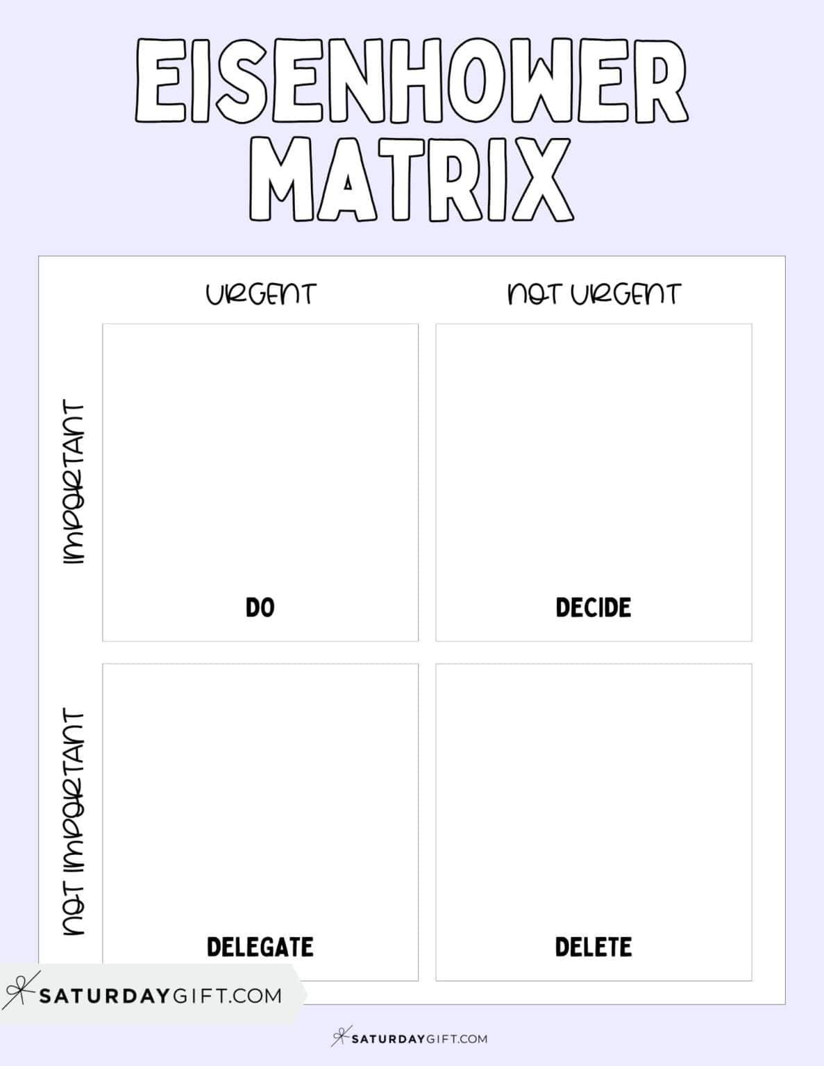 Eisenhower Matrix Templates — 26+ Free Printable Designs