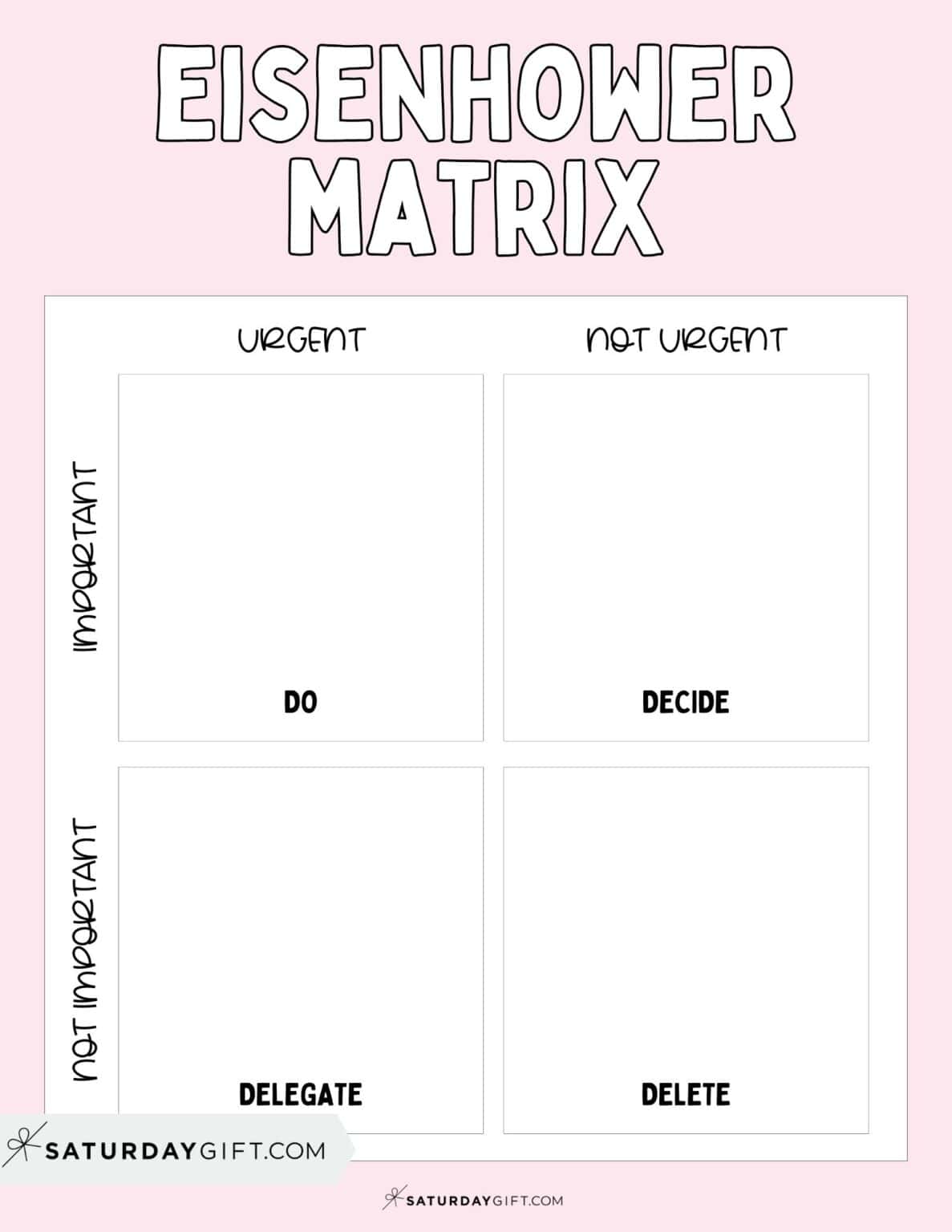 Eisenhower Matrix Templates — 26+ Free Printable Designs