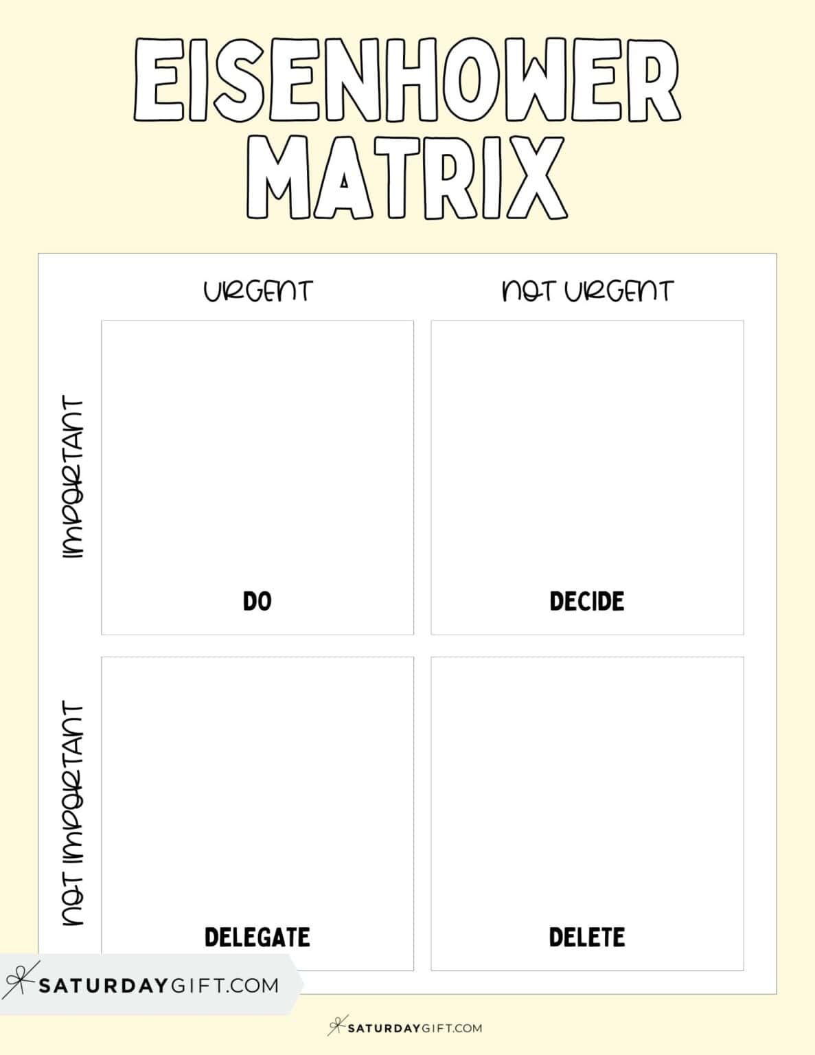Eisenhower Matrix Templates — 26+ Free Printable Designs