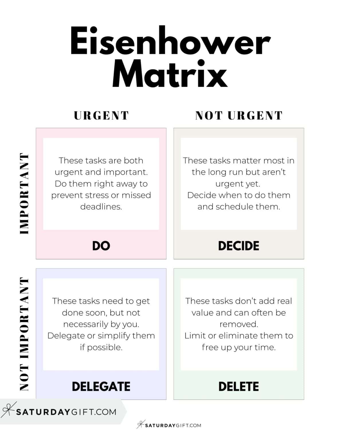 Eisenhower Matrix Templates — 26+ Free Printable Designs