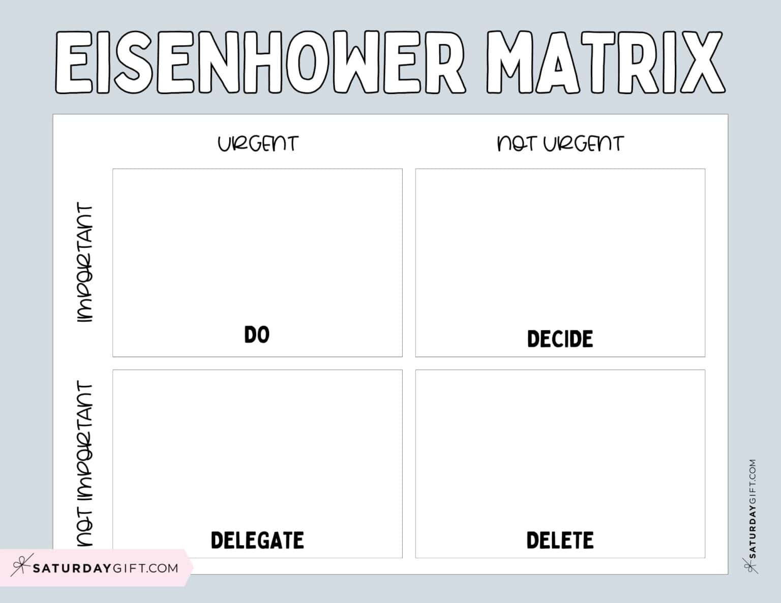 Eisenhower Matrix Templates — 26+ Free Printable Designs