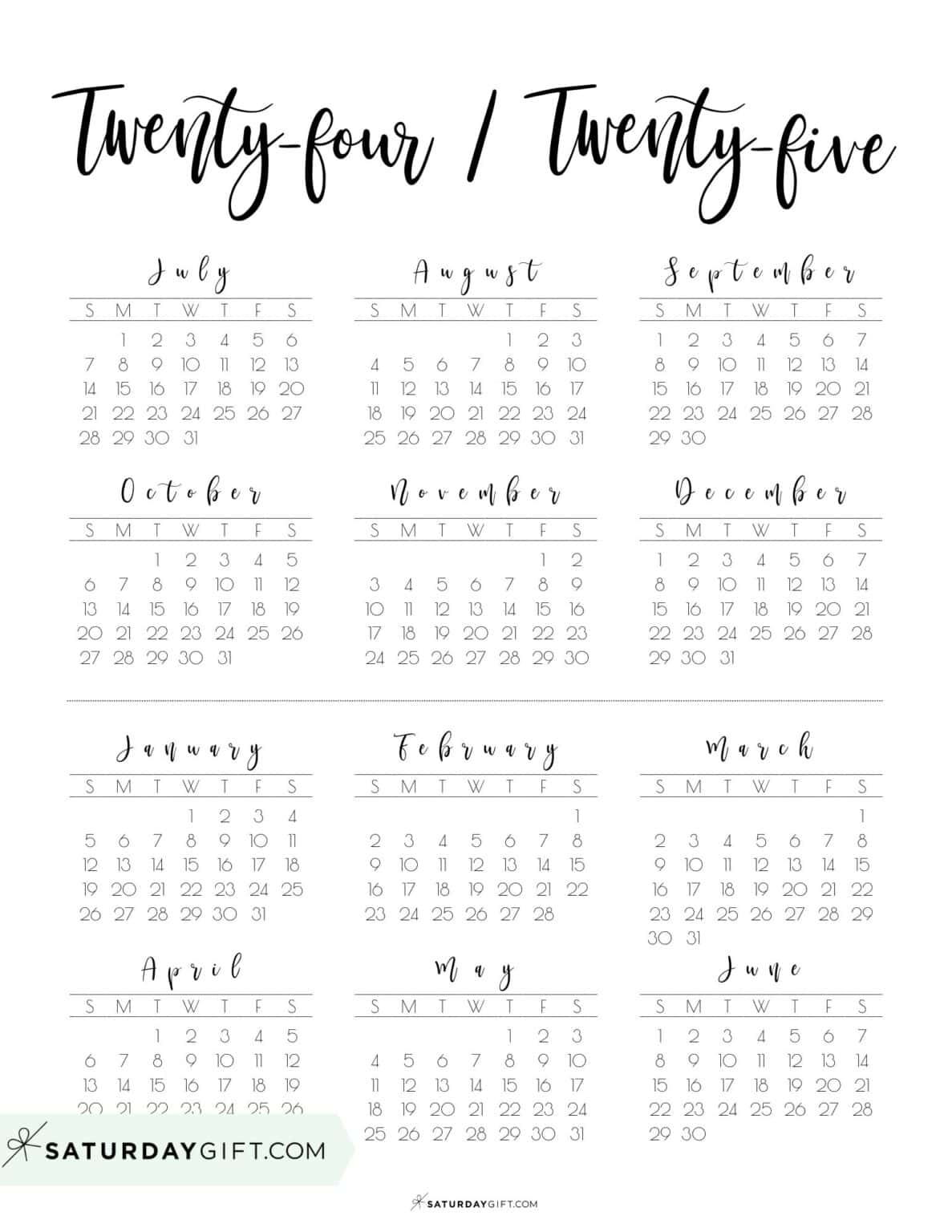 School Calendar Template - 17 Cute Printable Academic Calendars 2024/25