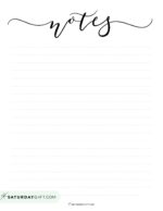 Note Pages - 43 Cute & Free Printable Note Paper Templates