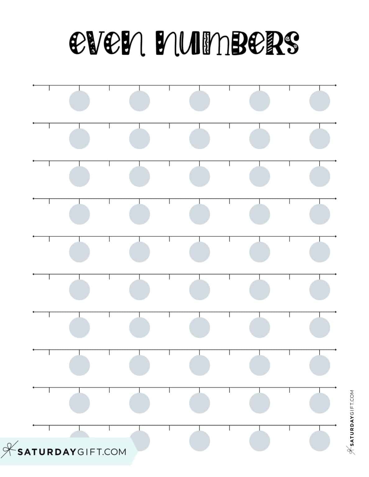 Even and Odd Numbers - 28 Cute & Free Printable Charts