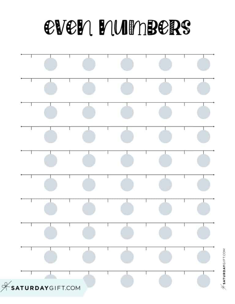 Even and Odd Numbers - 28 Cute & Free Printable Charts