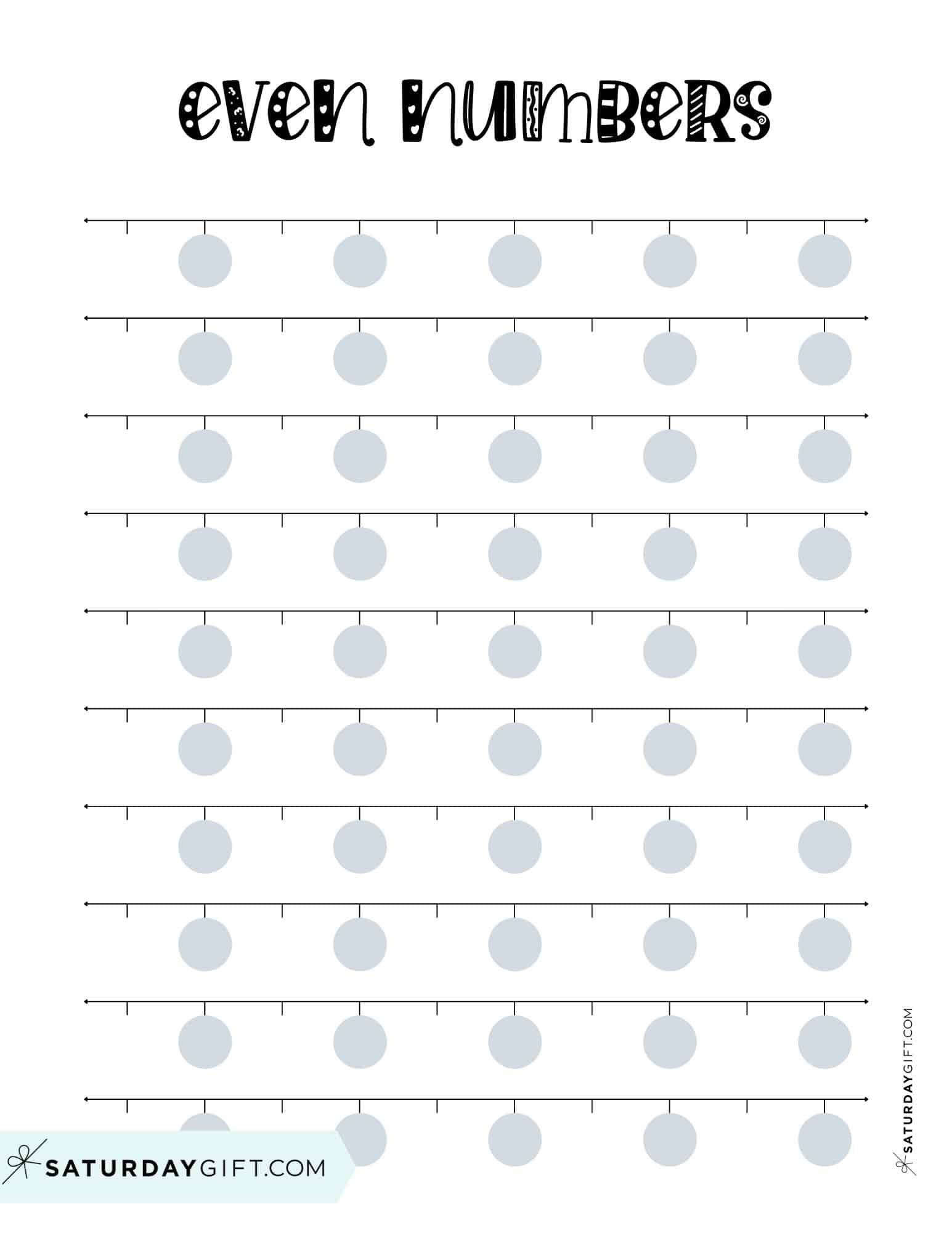 Printable Number Line Worksheets - Cute & Free Blank Number Lines