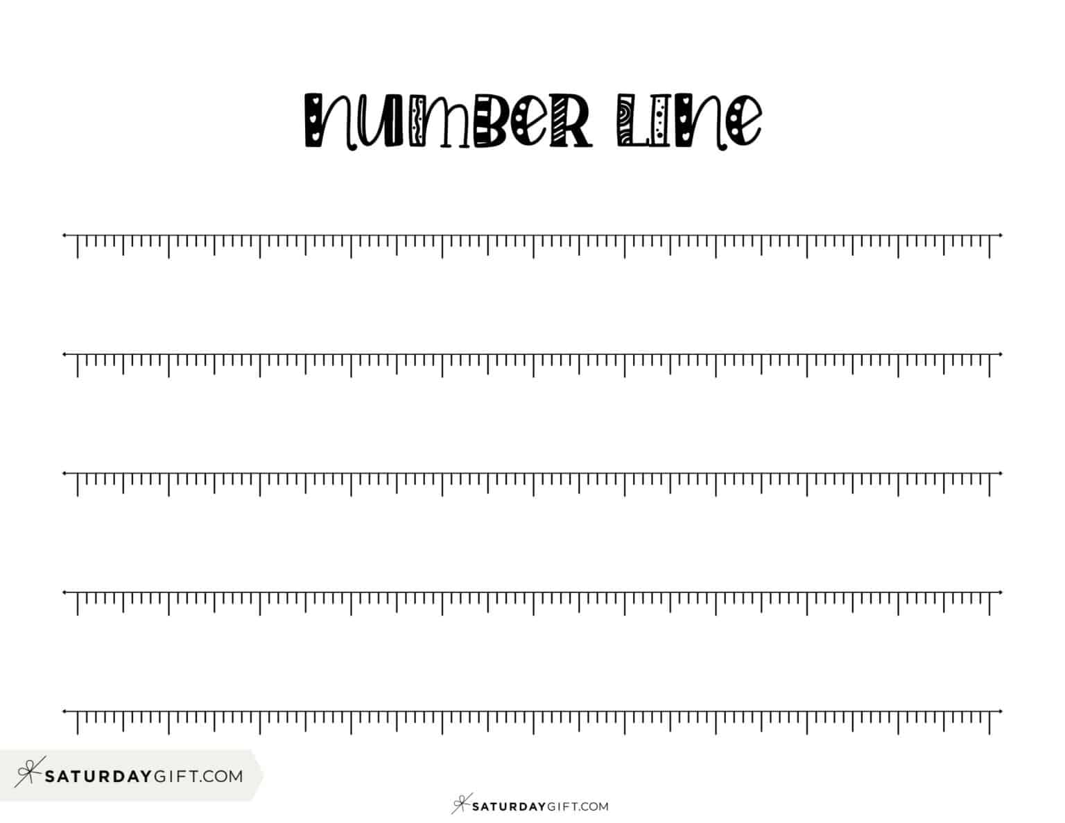 Blank Number Line - 24 Cute & Free Blank Number Lines Worksheets
