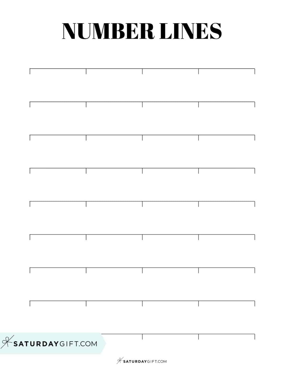 Fraction Number Line - 16 Free Printables and Blank Worksheets