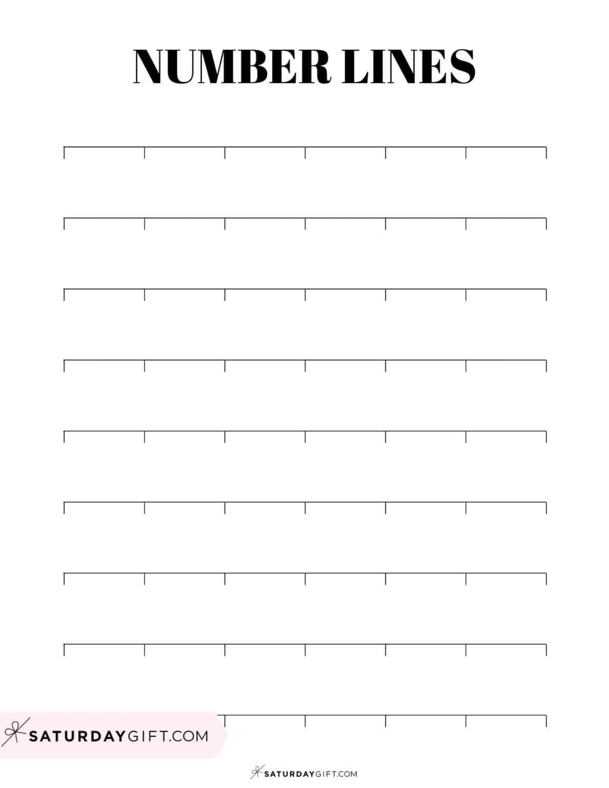 Fraction Number Line - 16 Free Printables and Blank Worksheets