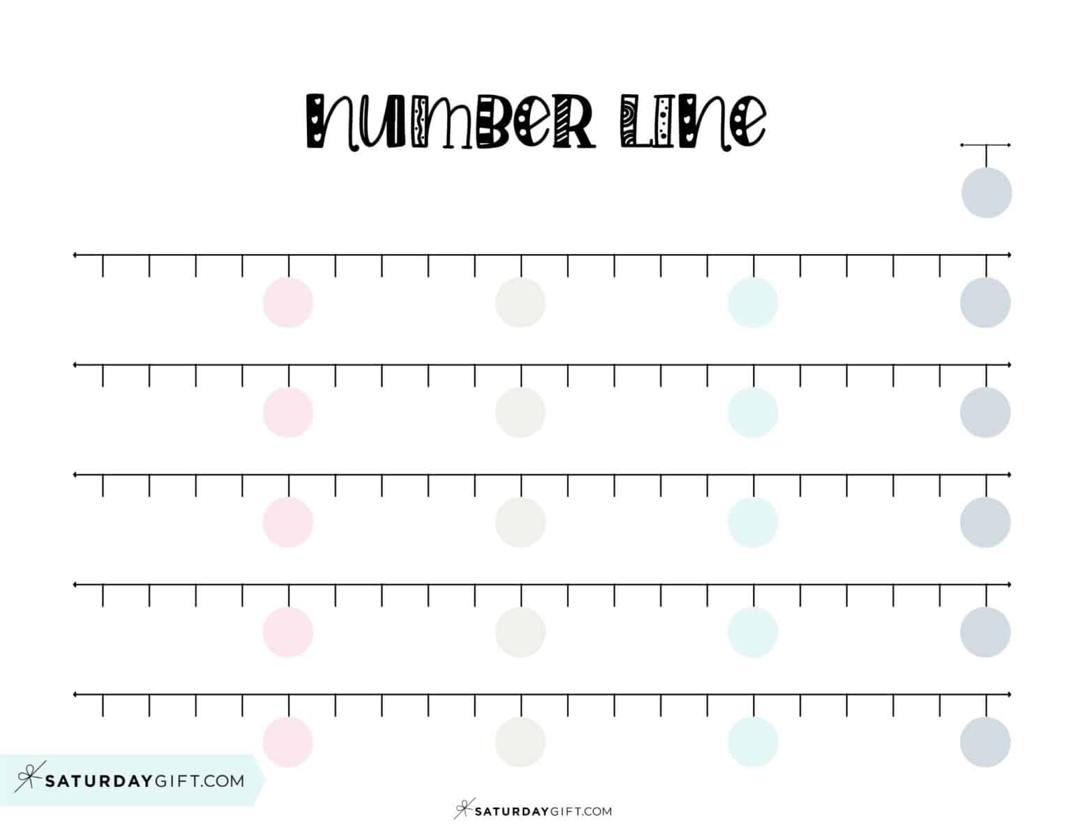 Blank Number Line - 24 Cute & Free Blank Number Lines Worksheets