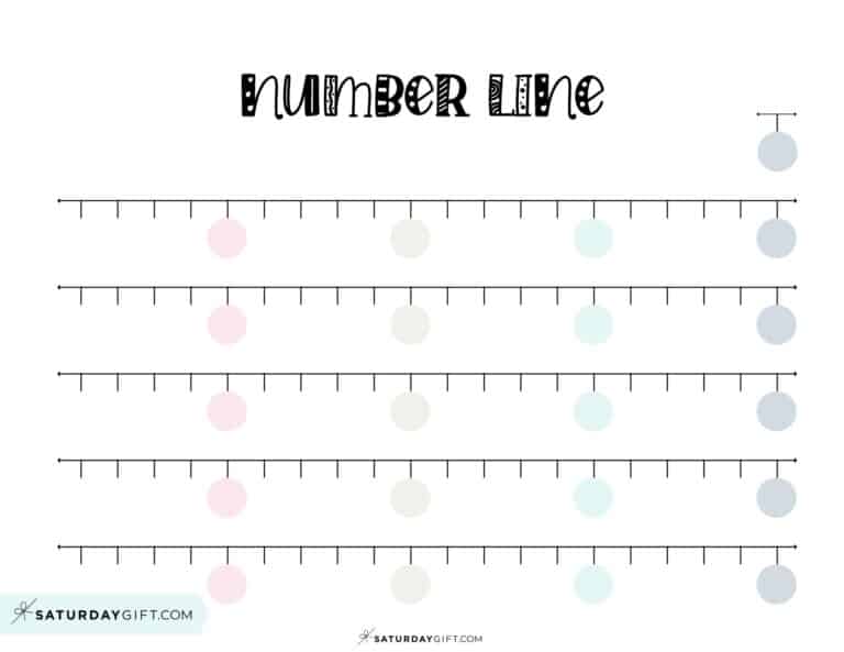 Blank Number Line - 24 Cute & Free Blank Number Lines Worksheets