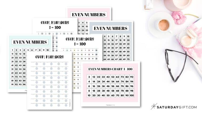 Even and Odd Numbers - 28 Cute & Free Printable Charts