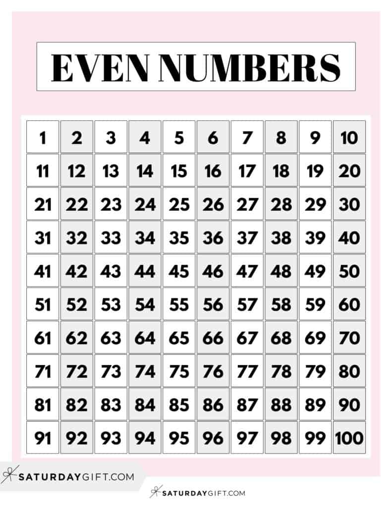 Printable Number Grid To 1000