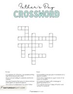 Father's Day Crossword Puzzle - Cute & Free Printable | SaturdayGift