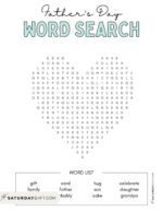 Father's Day Word Search - Cute & Free Printables | SaturdayGift