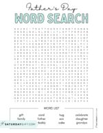 Father's Day Word Search - Cute & Free Printables | SaturdayGift