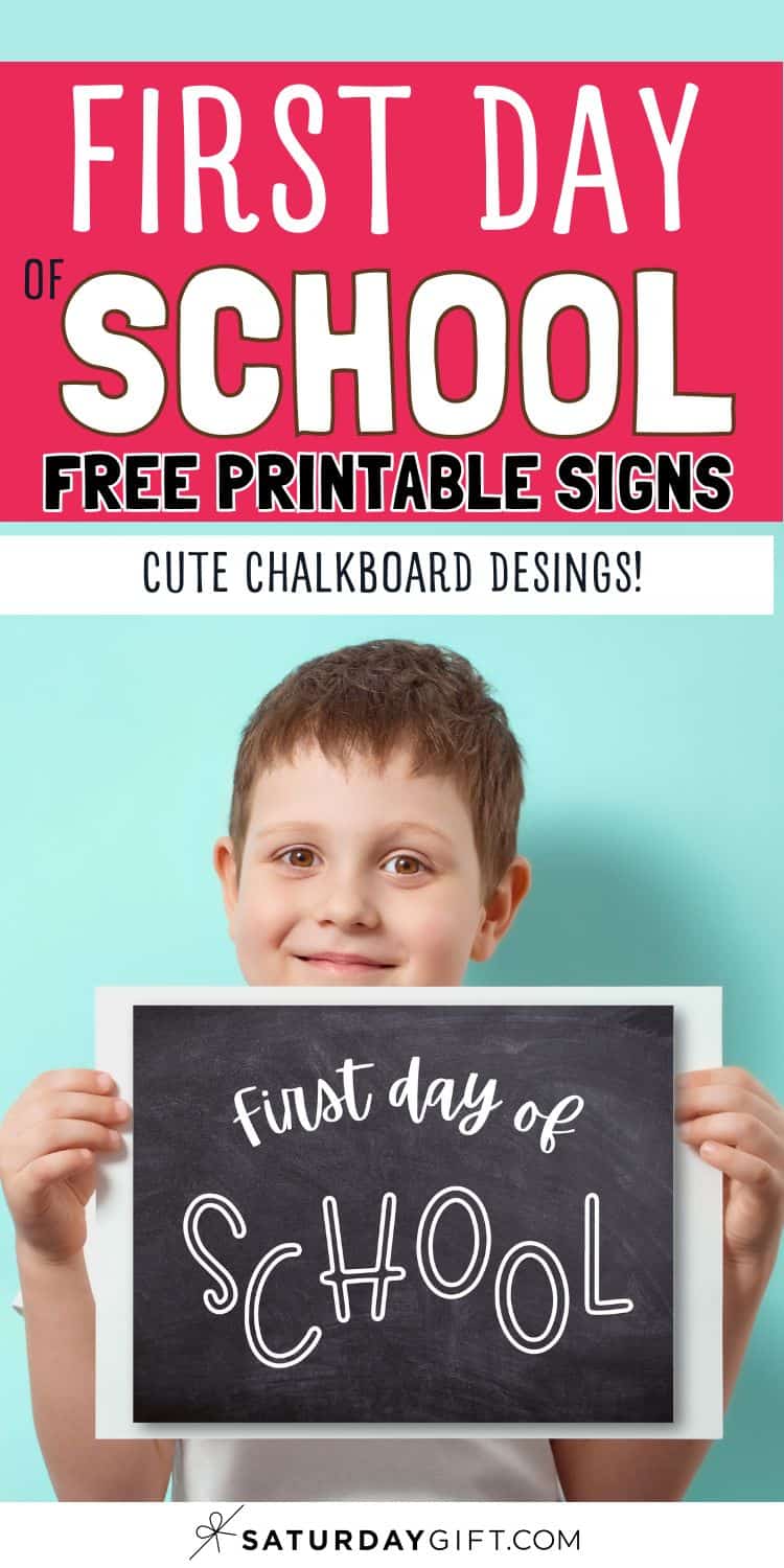 First Day of School Sign Printable - Cute & Free Printable Designs