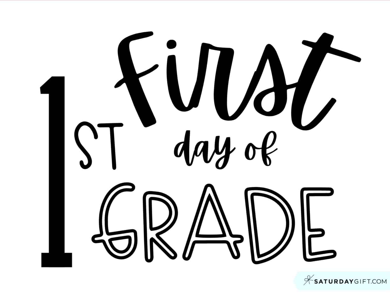 First Day of School Sign Printable - Cute & Free Printable Designs