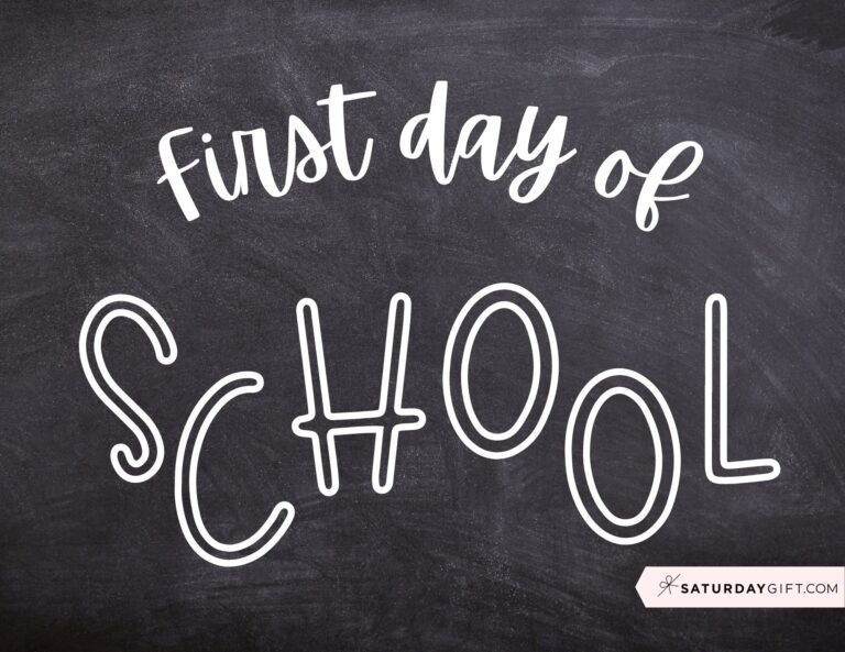 First Day of School Sign Printable - Cute & Free Printable Designs