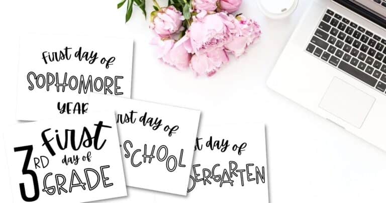 First Day of School Sign Printable - Cute & Free Printable Designs
