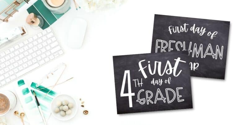 First Day of School Sign Printable - Cute & Free Printable Designs