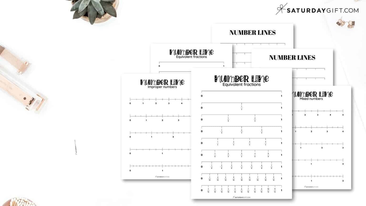 Fraction Number Line - 16 Free Printables and Blank Worksheets