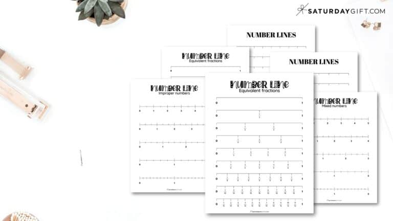Fraction Number Line - 16 Free Printables and Blank Worksheets