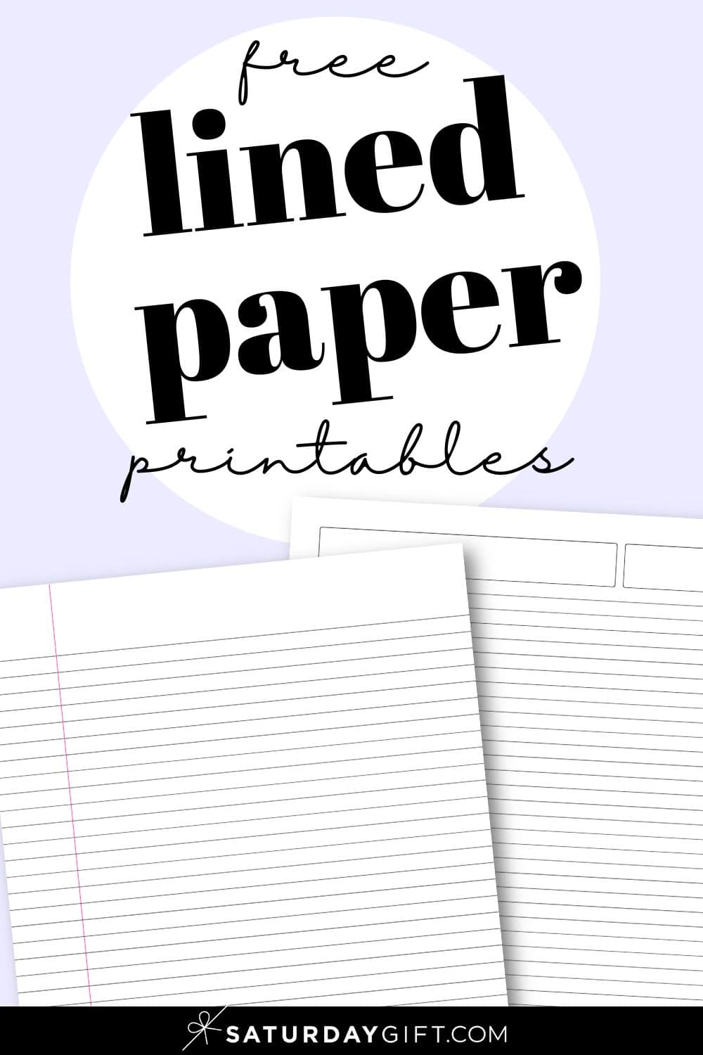 Lined Paper Printable Templates - 38 Free Printables | SaturdayGift