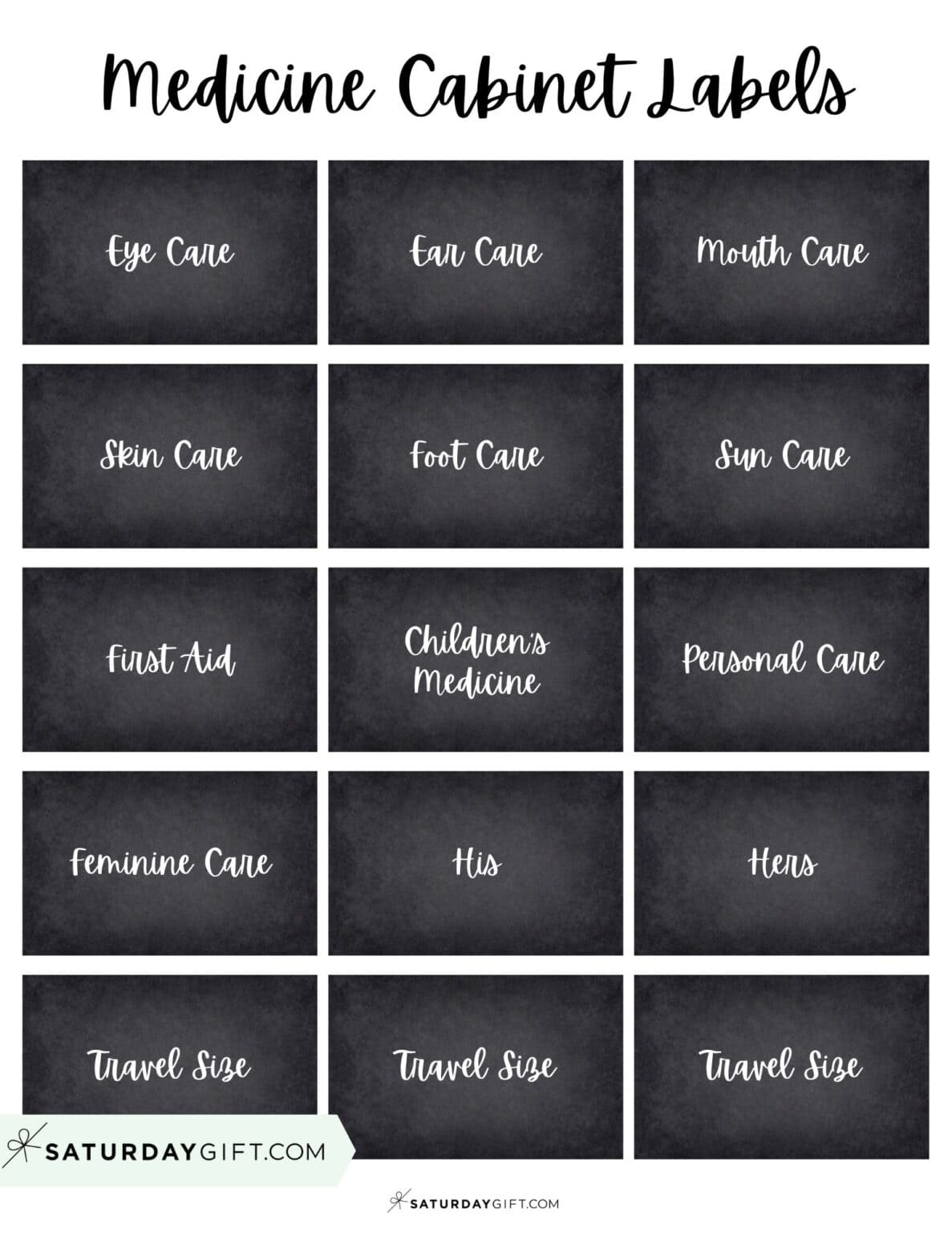 26 Free Printable Medicine Cabinet Labels - Simple, Elegant & Practical