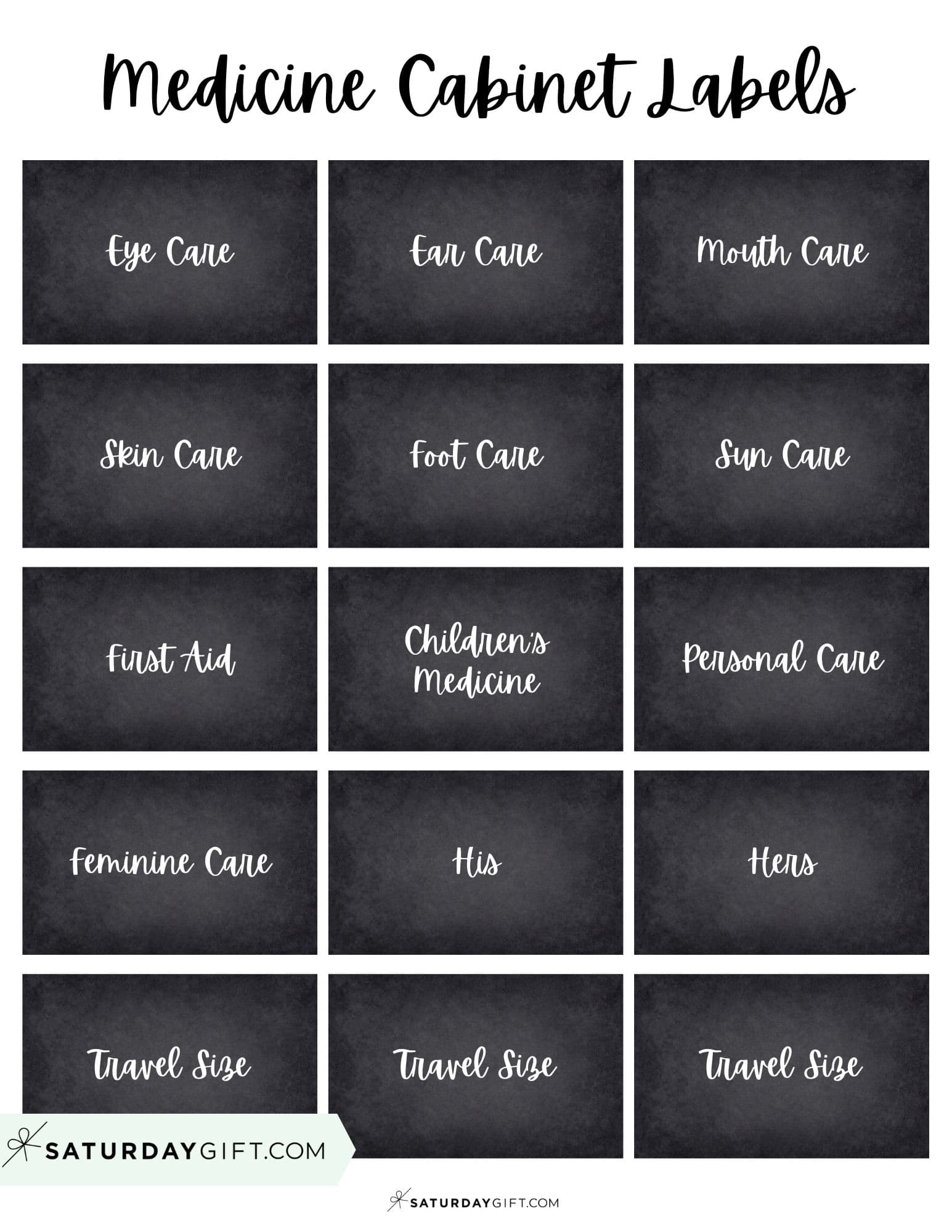 26 Free Printable Medicine Cabinet Labels - Simple, Elegant & Practical