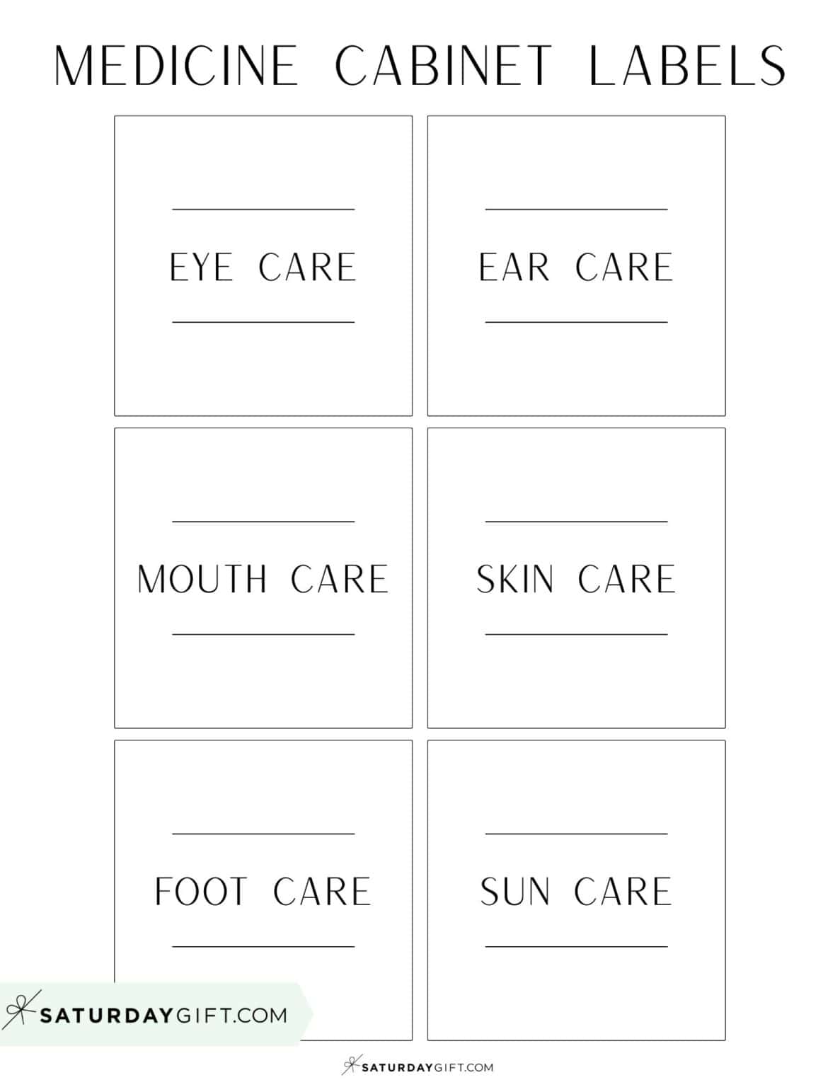 26 Free Printable Medicine Cabinet Labels - Simple, Elegant & Practical